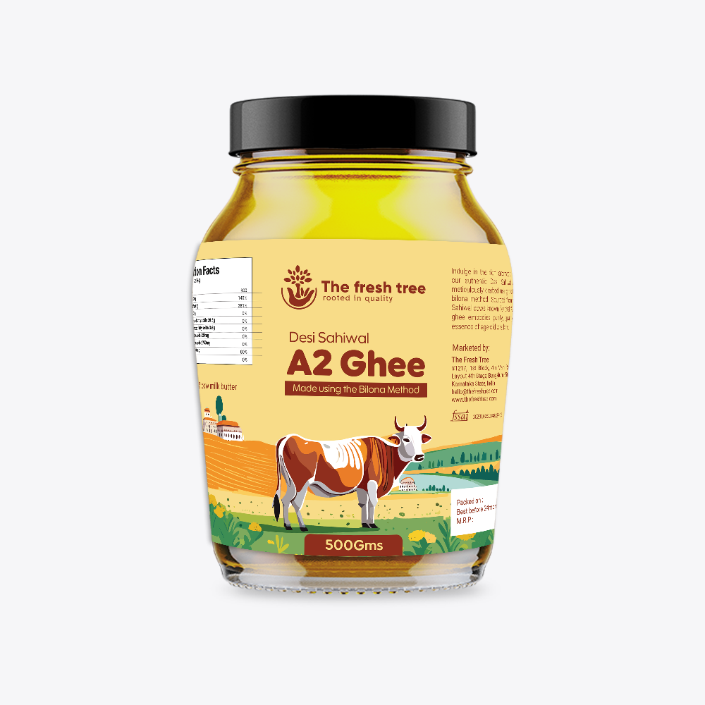 Desi Sahiwal A2 Ghee 350ml - Made using the Bilona Method - The Fresh Tree